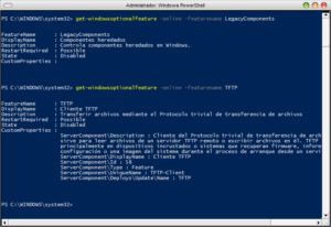 Usando PowerShell para instalar Características Opcionales en Windows