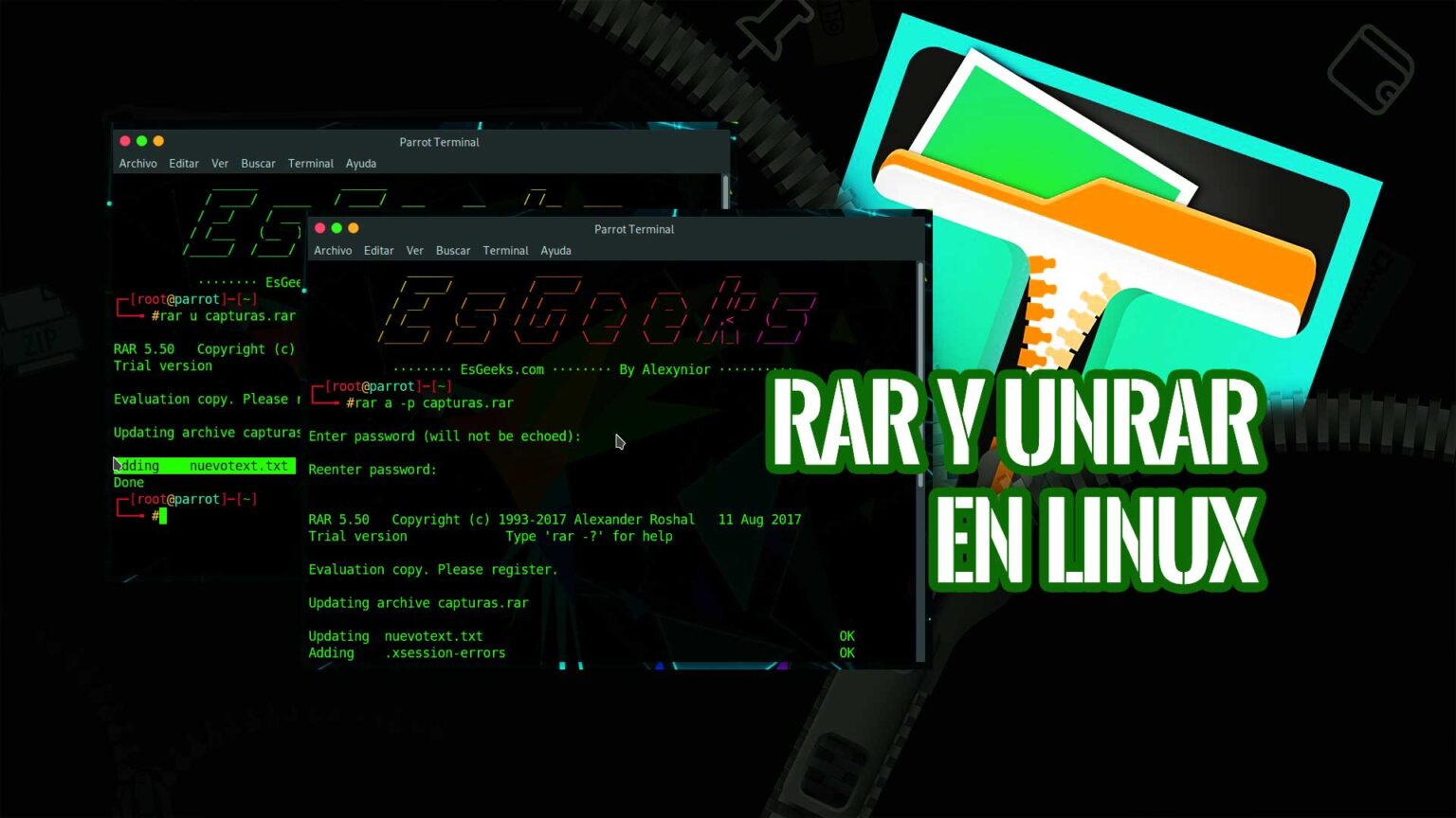 Cómo abrir, extraer y crear archivos RAR en Linux » EsGeeks