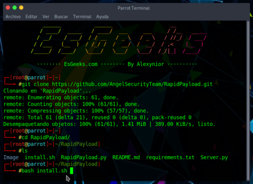 RapidPayload: Generador Metasploit Payload » EsGeeks