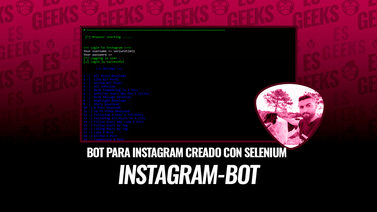 Instagram-Bot: Bot para Instagram Creado con Selenium » EsGeeks