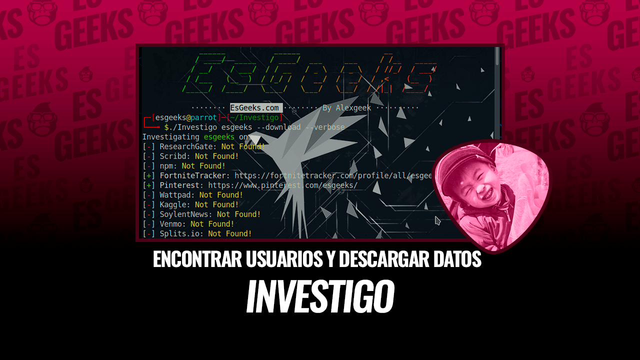 Investigo: Encuentra Usuarios y Descarga datos en Redes » EsGeeks