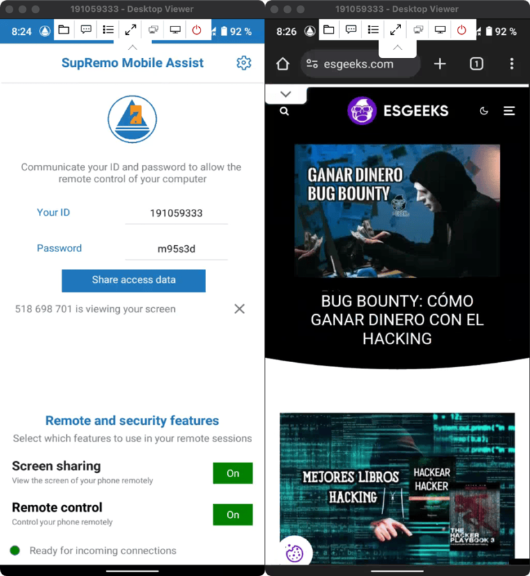 Control y Asistencia en Tiempo Real a Android con Supremo