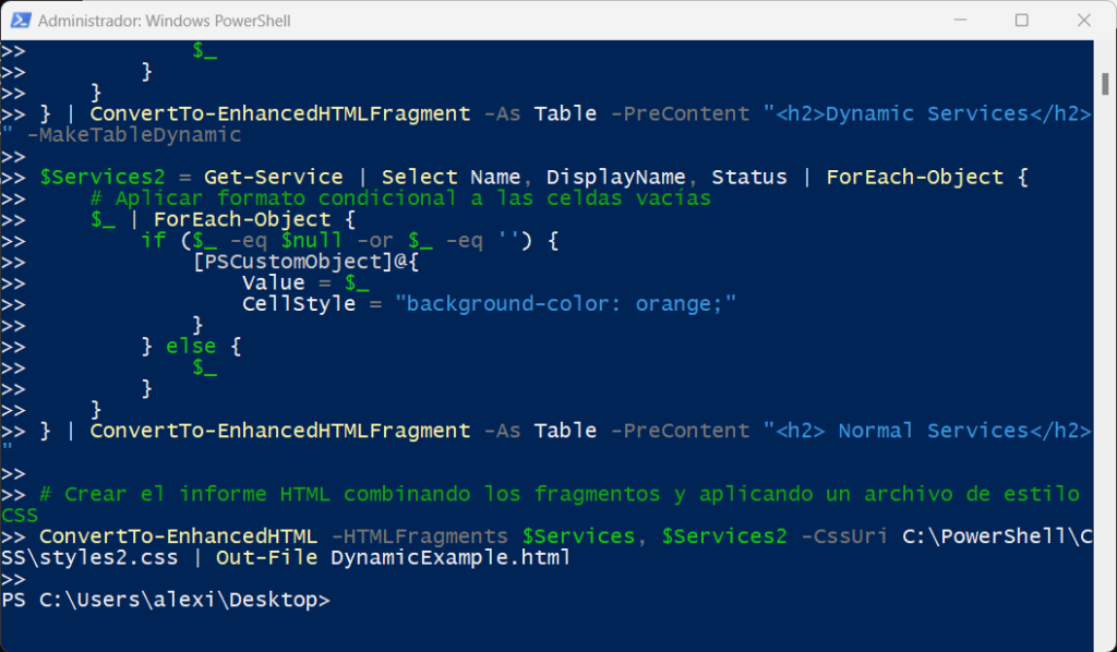 Cómo Crear Informes Html Usando Powershell Esgeeks